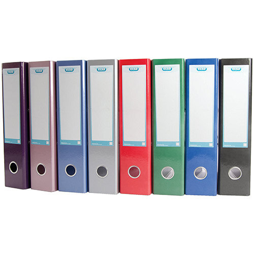 Elba Lever Arch File Laminated Gloss Finish 70mm Capacity A4 Metallic ...