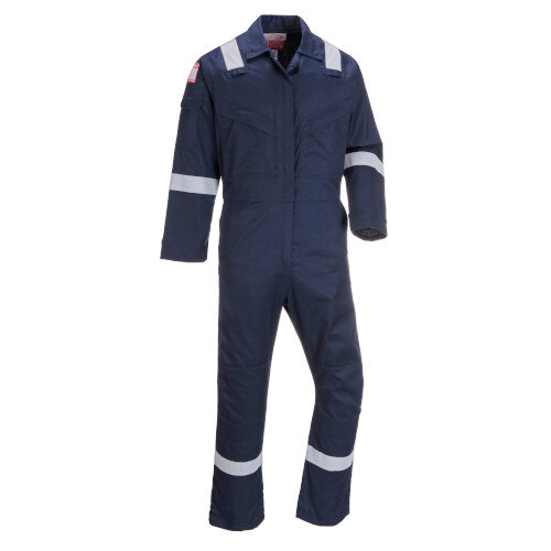 Portwest FR50 FR & Antistatic Coverall Navy Small (Regular Fit) - Hunt ...