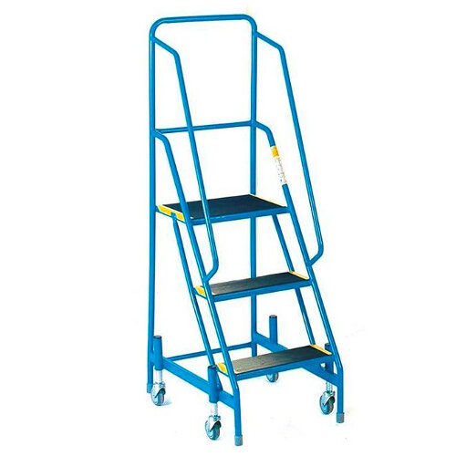 Mobile Spring Steps 4 Tread Full Handrail Height 1.73M Capacity 150kg ...