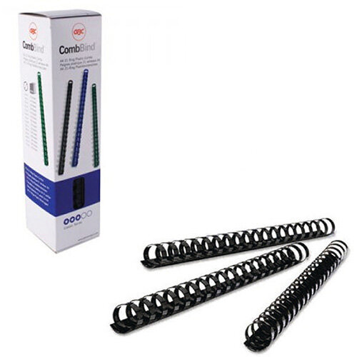 GBC Binding Combs Plastic 21 Ring 390 Sheets A4 45mm Black 4028186U ...