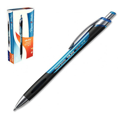 Paper Mate InkJoy 550 RT Ball Pen 10mm Tip Blue RefS0977220 Pack 12 ...