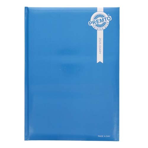 Premto A4 Diary Page A Day Diary 2025 - Assorted Colours - Hunt Office ...