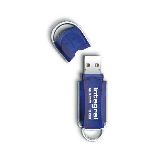 Integral 8Gb Cour Aes Encrypted Usb Memory Stick Blue - Hunt Office Ireland