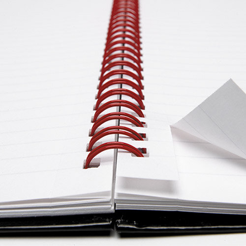Black n Red A4 + Wirebound Book Ruled and Perforated 140 Pages Matt ...