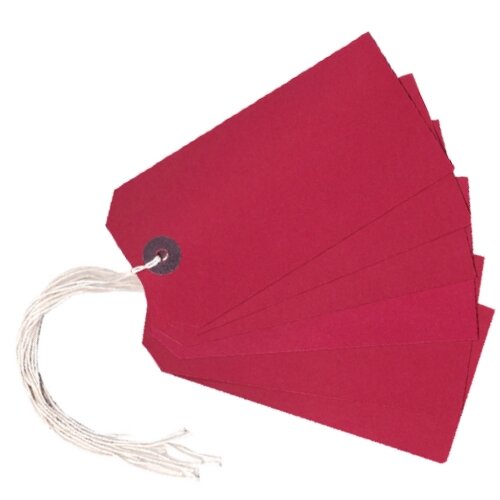 Q-Connect Strung Tag 120x60mm Red Pack of 1000 KF01627 - Hunt Office ...