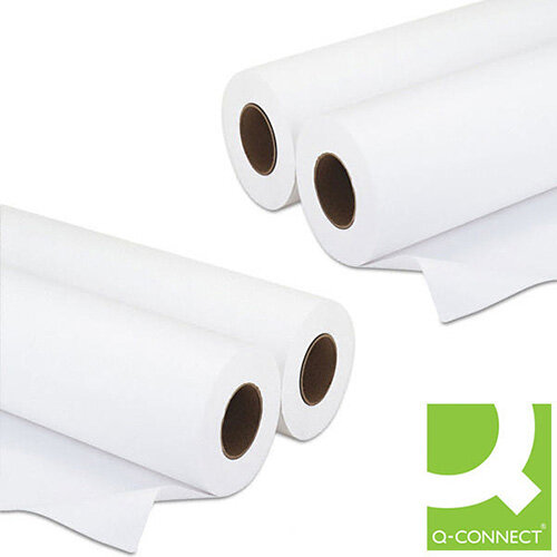 Q-Connect White Plotter Paper 610mm x 50m 80gsm (4 Pack) - Hunt Office ...