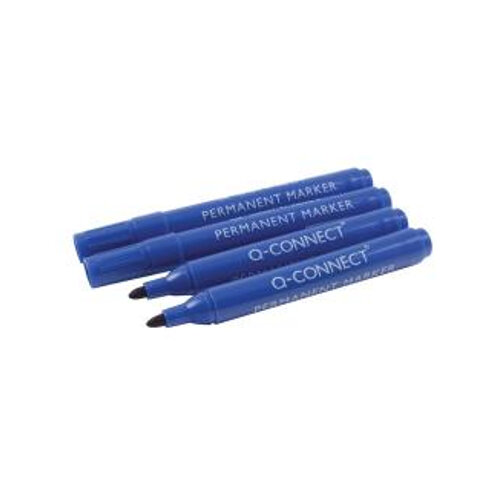 Q-Connect Permanent Marker Bullet Tip Blue Pack 10 - Hunt Office Ireland