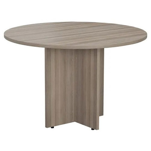 Jemini Grey Oak Round D1200 Meeting Table KF78960 - Hunt Office Ireland