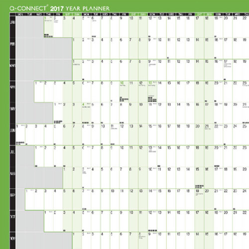 Q-Connect Year Planner Unmounted 2017 - Hunt Office Ireland
