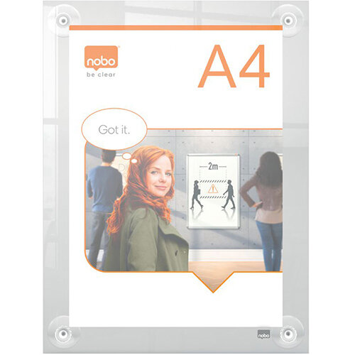 Nobo A4 Acrylic Wall Mounted Repositionable Poster Frame 1915600 - Hunt ...