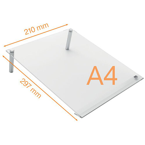 Nobo A4 Transparent Acrylic Mini Whiteboard Slanted Desktop 1915612 ...