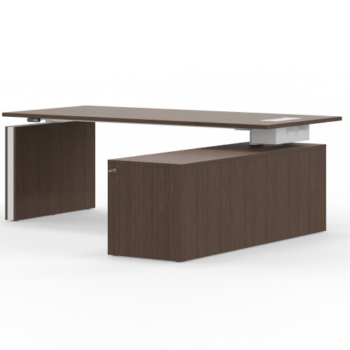 Motion Height Adjustable Executive Desk W2000xD1800xH720-1200mm Dark ...