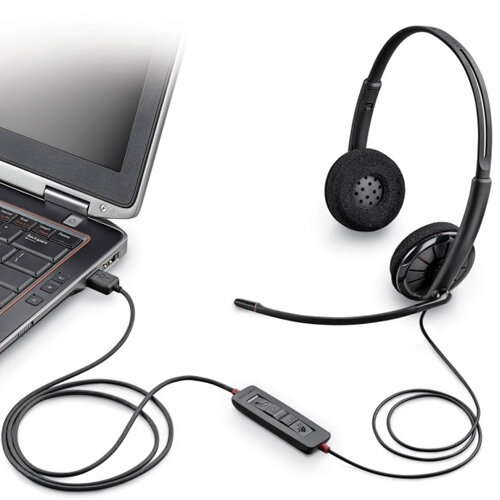 Plantronics Blackwire C320 UC Headset Black 85619-01 - Hunt Office Ireland