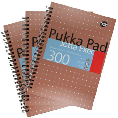 Pukka Pad Copper Executive Jotta Pad 3 Pack 7019-MET - Hunt Office Ireland