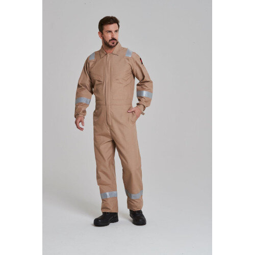 Portwest AF73 Araflame Silver Coverall Khaki Size 48 - Hunt Office Ireland