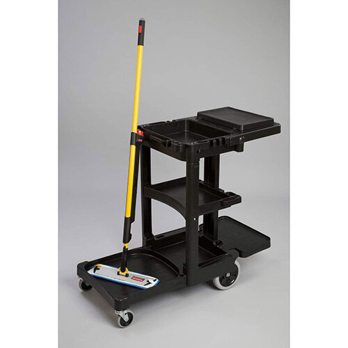 Rubbermaid Cleaning Cart Janitor Cart With 2 Fixed Casters & 2 Swivel ...