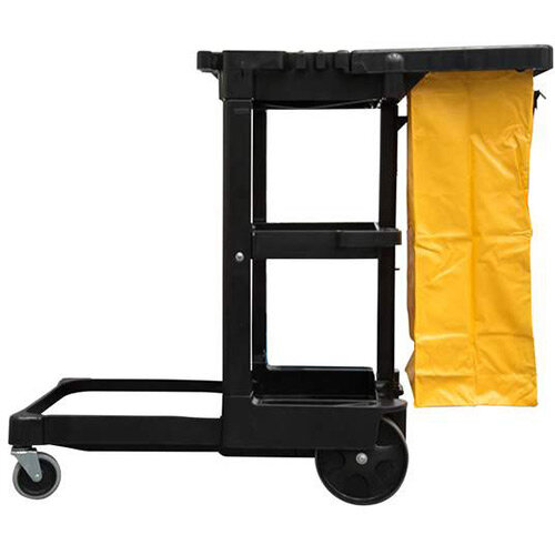 Rubbermaid Cleaning Cart Janitor Cart With 2 Fixed Casters & 2 Swivel ...