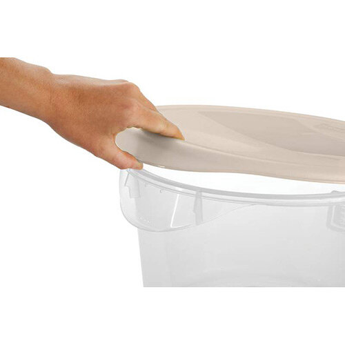 Rubbermaid Round 7.6L Food Storage Container Graduated Clear & Colour ...