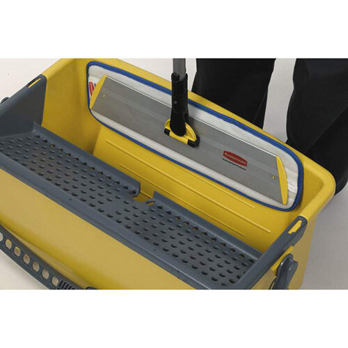 Rubbermaid Press Wing Bucket with Wheels Yellow - Hunt Office Ireland