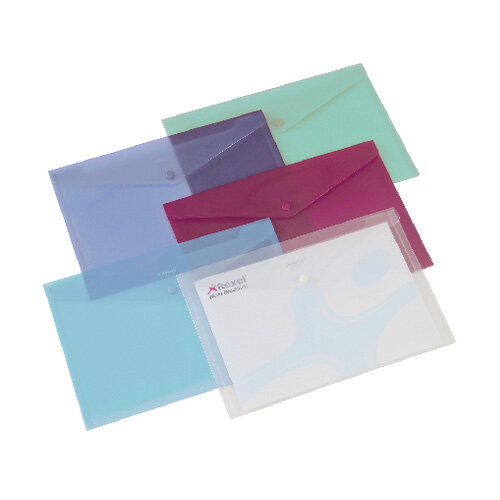 Rexel Carry Folder Polypropylene A4 Translucent Assorted 16129AS Pack 6 ...