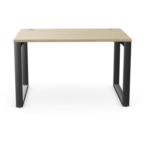 Switch Rectangular Modern Office Desk with Black Closed Leg & Urban Oak ...