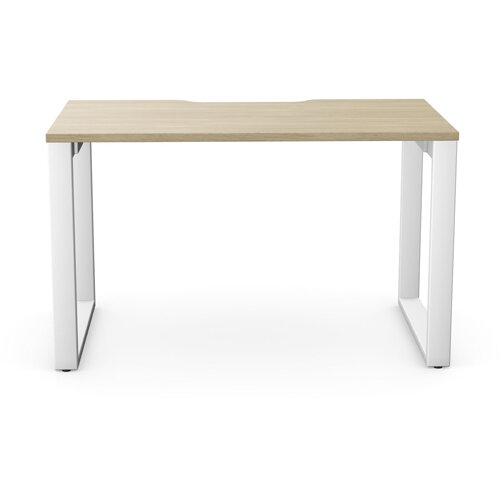 Switch Rectangular Modern Office Desk with White Closed Leg & Urban Oak ...