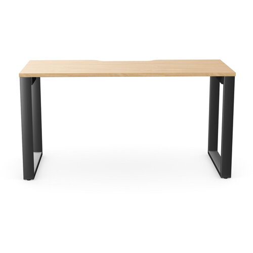 Switch Rectangular Modern Office Desk with Black Closed Leg & Beech ...