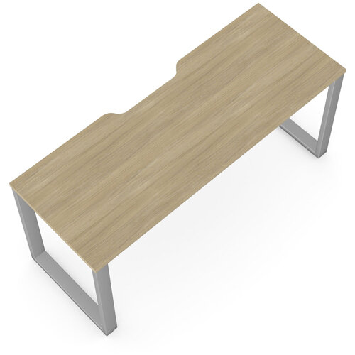 Switch Rectangular Modern Office Desk with Silver Closed Leg & Urban ...