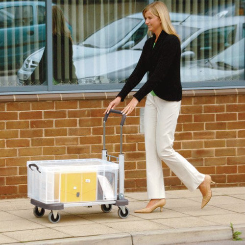 Extendable And Folding Platform Trolley Blue 150kg Capacity 315167 ...