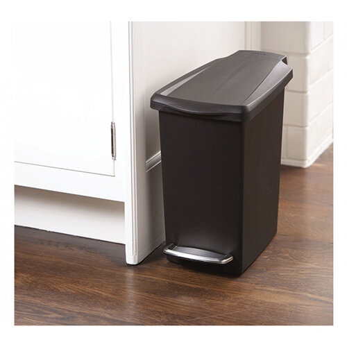Simplehuman Slim Design Plastic Bin 10L Pedal Operated Black CW1329 ...