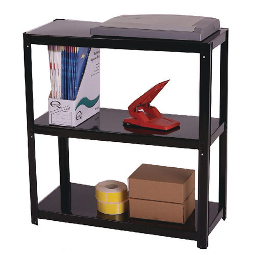 Light Duty Boltless 3-Shelf Unit Black Zamba Storage Solutions ...