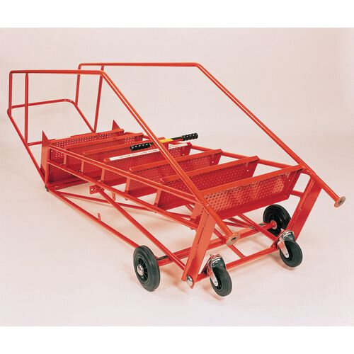 Folding Red Mobile Steps Max Height 2.5M Platform Height 1.5M - Hunt ...