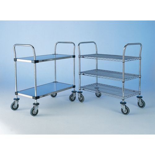 T2 1824Nc Super Erecta Trolley 2 Tier Chrome - Hunt Office Ireland