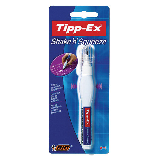 Tipp-Ex Shake n Squeeze Correction Pen Retail Blister Packed Single ...