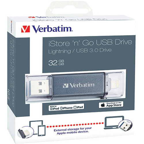 Verbatim iStore n Go Lightning 3.0 USB Drive 32GB Black 49300 - Hunt ...