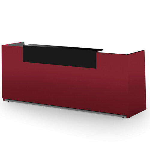 Libra Premium Minimalist Design Red Acrylux Gloss Panel Reception Desk ...