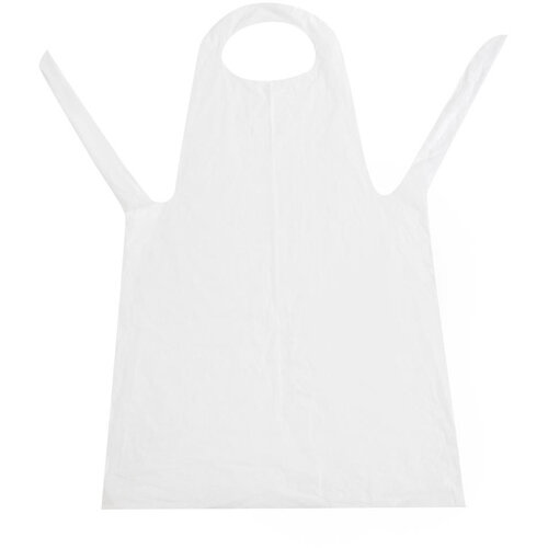 Disposable Polythene Bib Aprons 14.5 Micron White (Pack of 100 ...