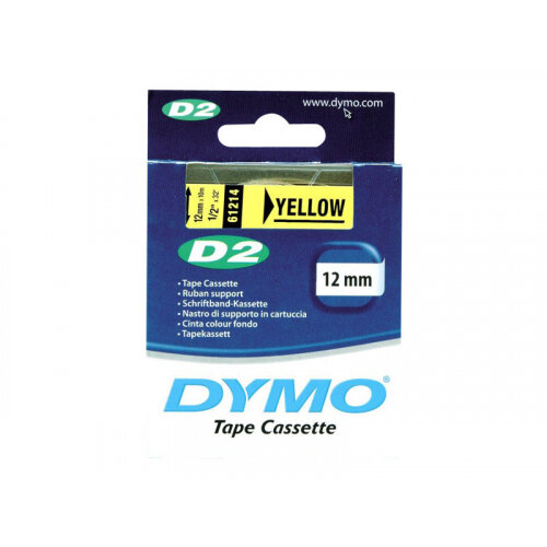 DYMO D2 - Polyester - self-adhesive - yellow - Roll (1.2 cm x 10 m) 1 ...