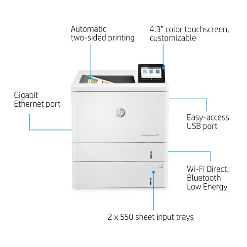 HP Color LaserJet Enterprise M555x - Printer - colour - Duplex - laser ...