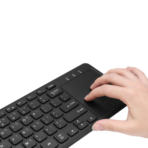Adesso Wireless Keyboard with Built-in Touchpad, Standard, RF Wireless ...
