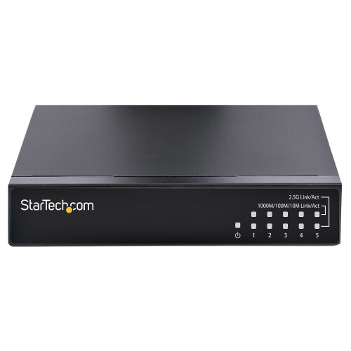 StarTech.com Unmanaged 2.5G Switch - 5 Port Gigabit Switch - 2.5GBASE-T ...