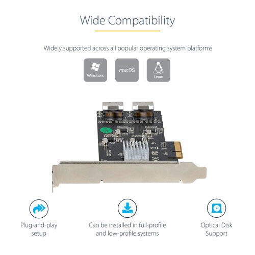 StarTech.com 8 Port SATA PCIe Card - PCI Express 6Gbps SATA Expansion ... StarTech.com 8 Port SATA PCIe Card - PCI Express 6Gbps SATA Expansion ...