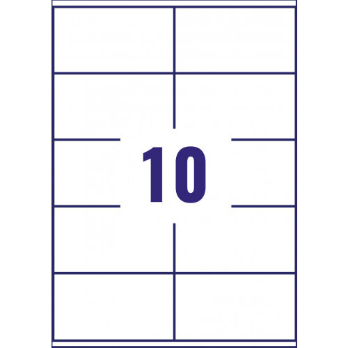 Avery Weatherproof Shipping Labels Laser 10 per Sheet L7992-25 99 ...