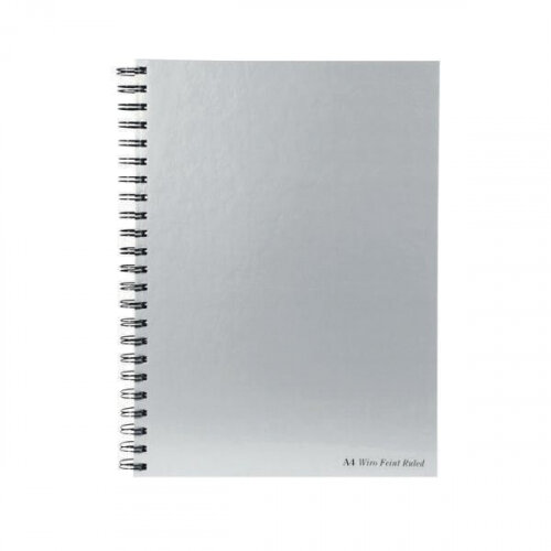 Pukka Pad A4 Wirebound Notebook Hardback Silver Pack 5 - Hunt Office ...