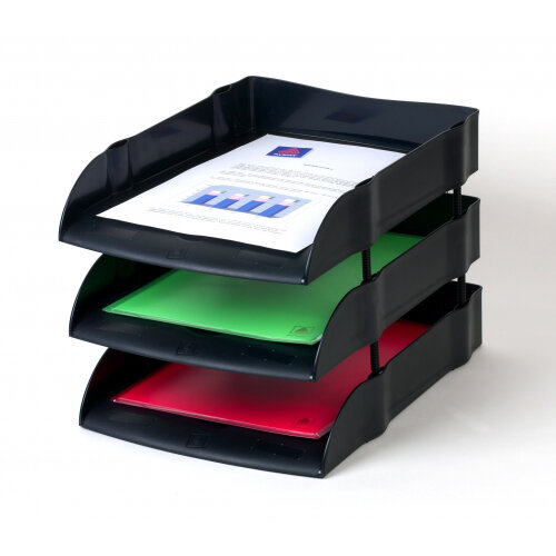 Avery Moulded Black Plastic 75mm Risers for Letter Trays Pack 4 - Hunt ...