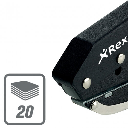 Rexel 4363 Single 6mm Hole Punch Metal Capacity 20 Sheets Black - Hunt ...
