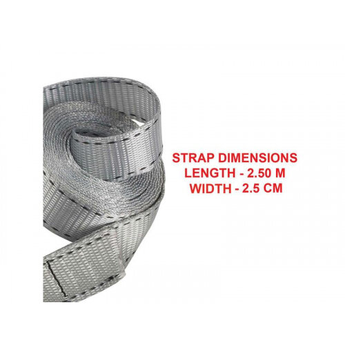 MASTER LOCK 2,50m x 25mm lashing strap; 2-pack; grey - Hunt Office Ireland