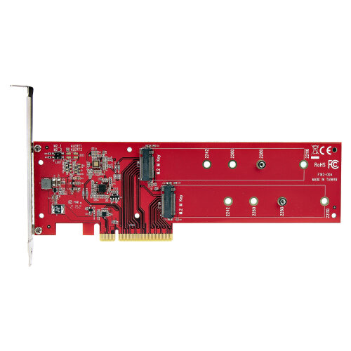 StarTech.com Dual M.2 PCIe SSD Adapter Card, PCIe x8 / x16 to Dual NVMe ...