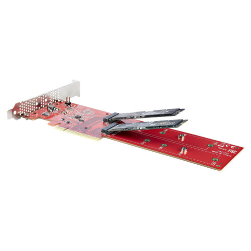 StarTech.com Dual M.2 PCIe SSD Adapter Card, PCIe x8 / x16 to Dual NVMe ...