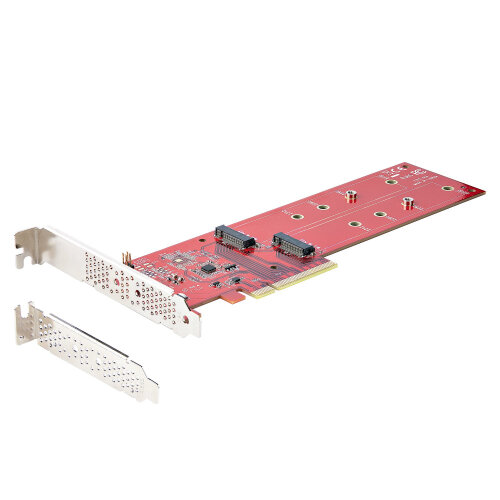 StarTech.com Dual M.2 PCIe SSD Adapter Card, PCIe x8 / x16 to Dual NVMe ...